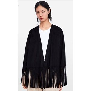 Zara | Jackets & Coats | Zara Fringed Jacket | Poshmark